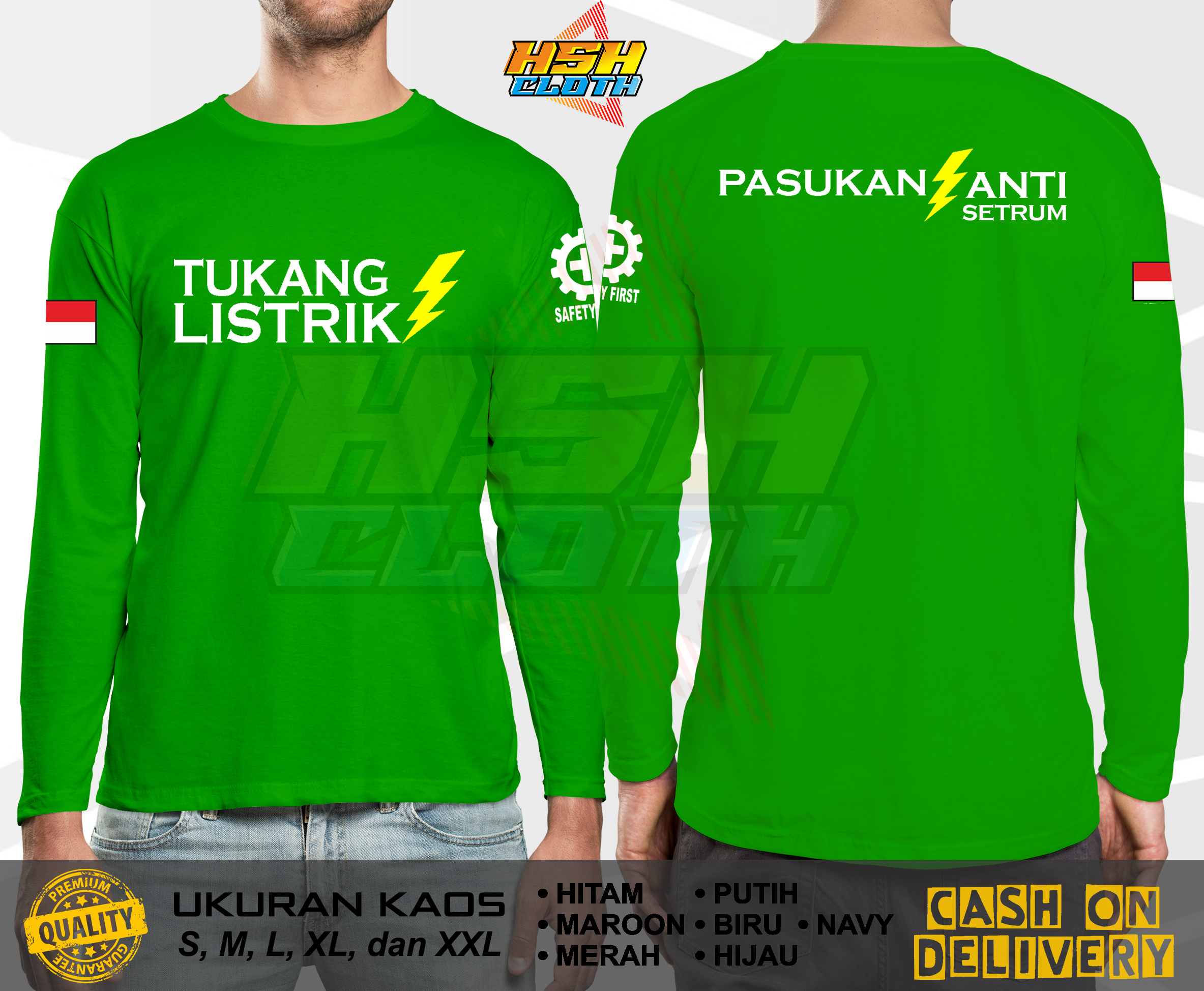 Kaos Lengan Panjang Teknisi Listrik PASUKAN ANTI SETRUM Baju Distro ... Kaos Lengan Panjang Teknisi Listrik PASUKAN ANTI SETRUM Baju Distro ...