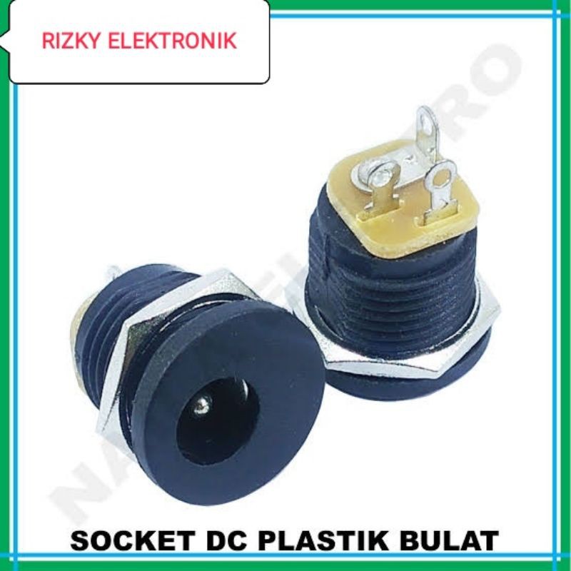 Socket Connector DC Bulat Female Power Mount Box Arduino | Lazada Indonesia