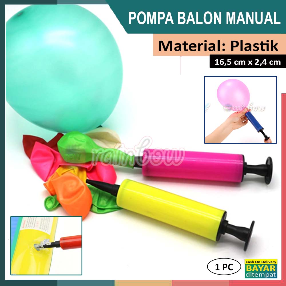 Rainbow Pompa Balon Tangan Manual hand ballon Pump Pompa Tangan Untuk ...