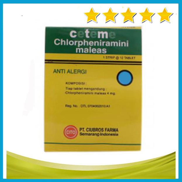 CTM 4 Mg 12 Tab - Obat Alergi Rhinitis Gatal Gatal & Biduran | CeTeMe ...