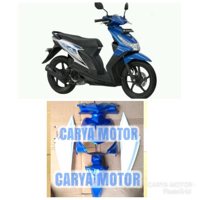 Full body halus Honda beat karbu putih biru muda / cover body beat lama ...