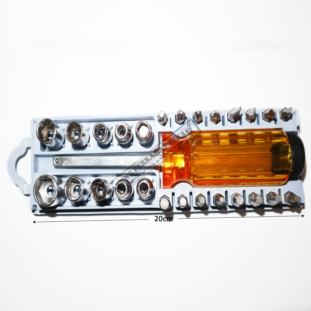 Freed Paket Kunci Obeng Mata Sock Sok Socket Obeng 28pcs Full Set ...