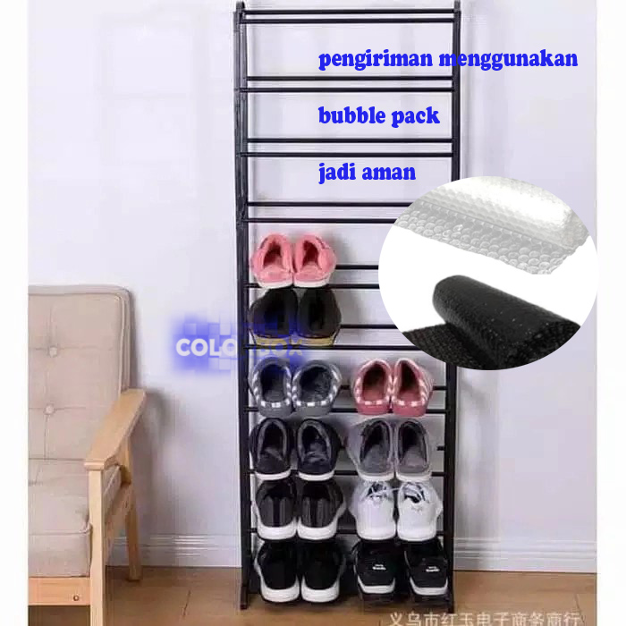 Rak Sepatu 10 Susun Tinggi Rak Sepatu 10 Tingkat Rak Sepatu SHOE RACK ...