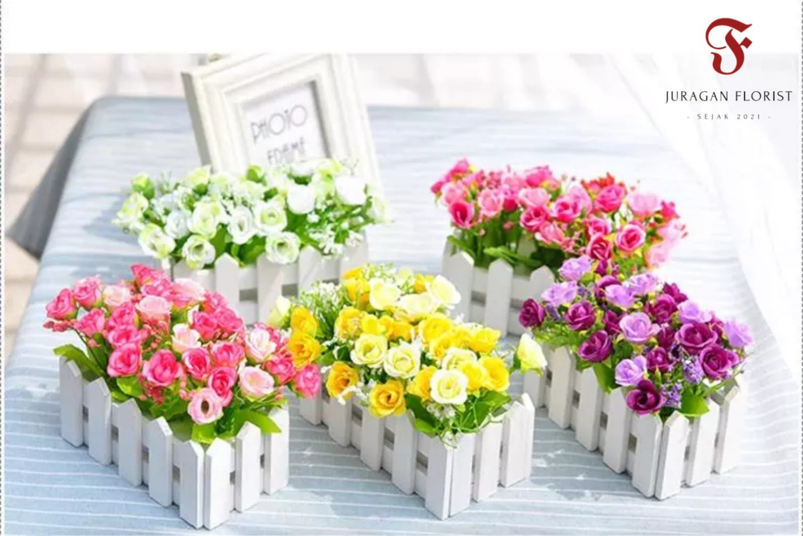 dnd POT PAGAR + BUNGA MAWAR 721/ BUNGA PAGAR POT PAGAR KAYU SET BUNGA ...