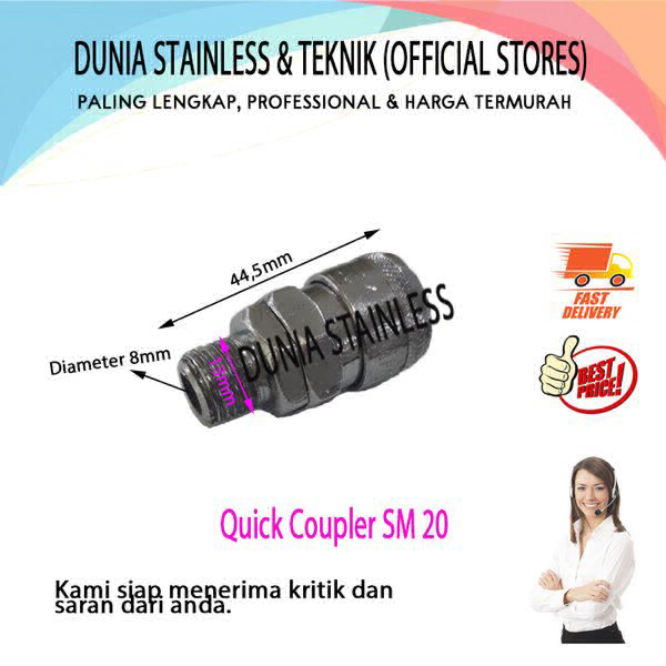 Quick Coupler SM 20 untuk selang kompresor | Lazada Indonesia