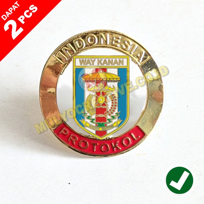 Pin Logo Daerah Protokol Pin Protokol Kabupaten Way Kanan Lencana ...