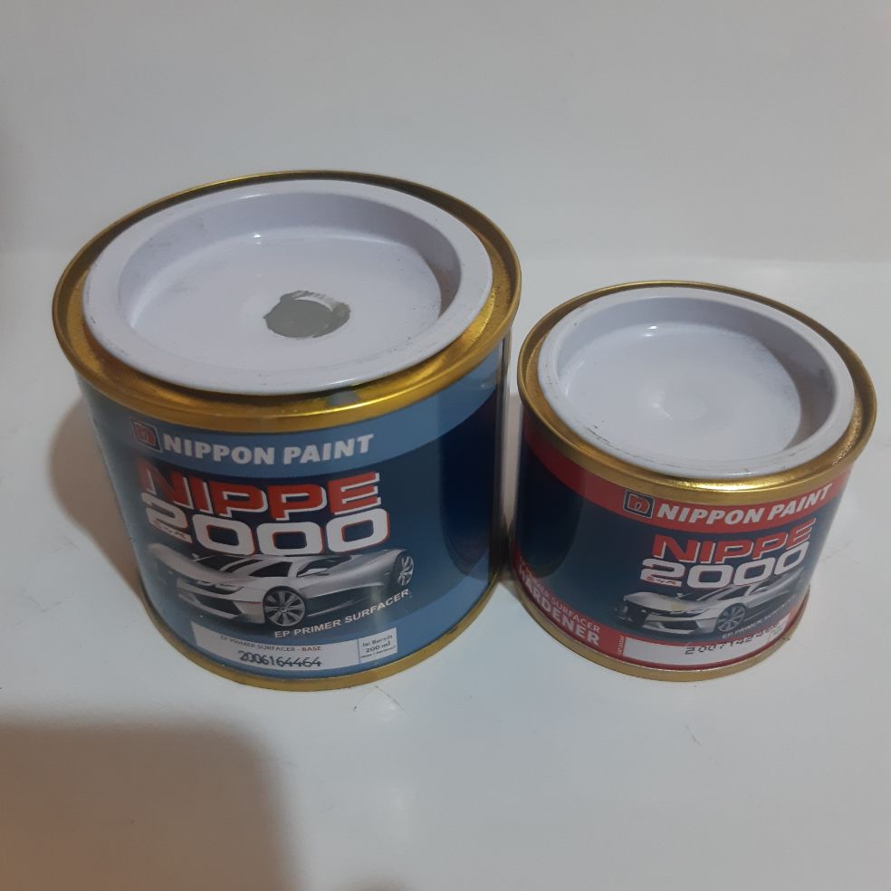 CAT DUCO NIPPON PAINT EPOXI EPOXY PRIMER SURFACER + HARDENER WARNA ABU2 ...