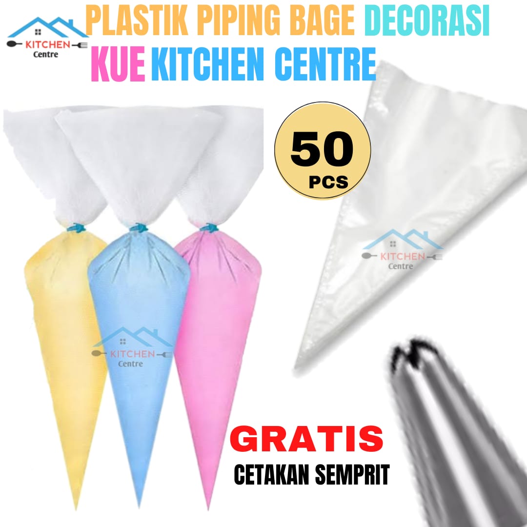 Piping Bag Plastik Segitiga Plastik Penghias Kue 50 pcs Plastik ...