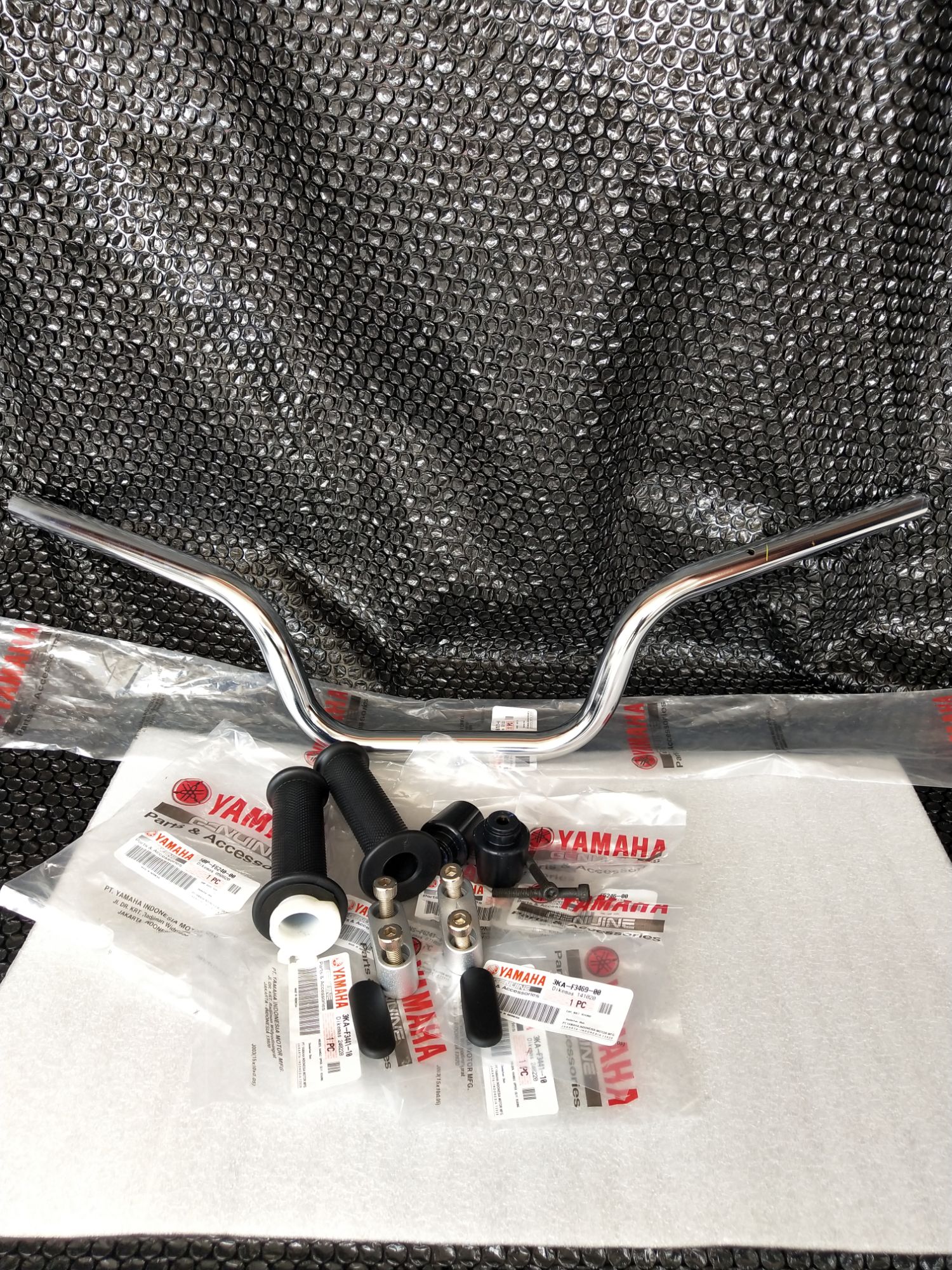 STANG RX KING DAN SCORPIO ORIGINAL LENGKAP HANDGRIP KARET KLEM RAISER ...