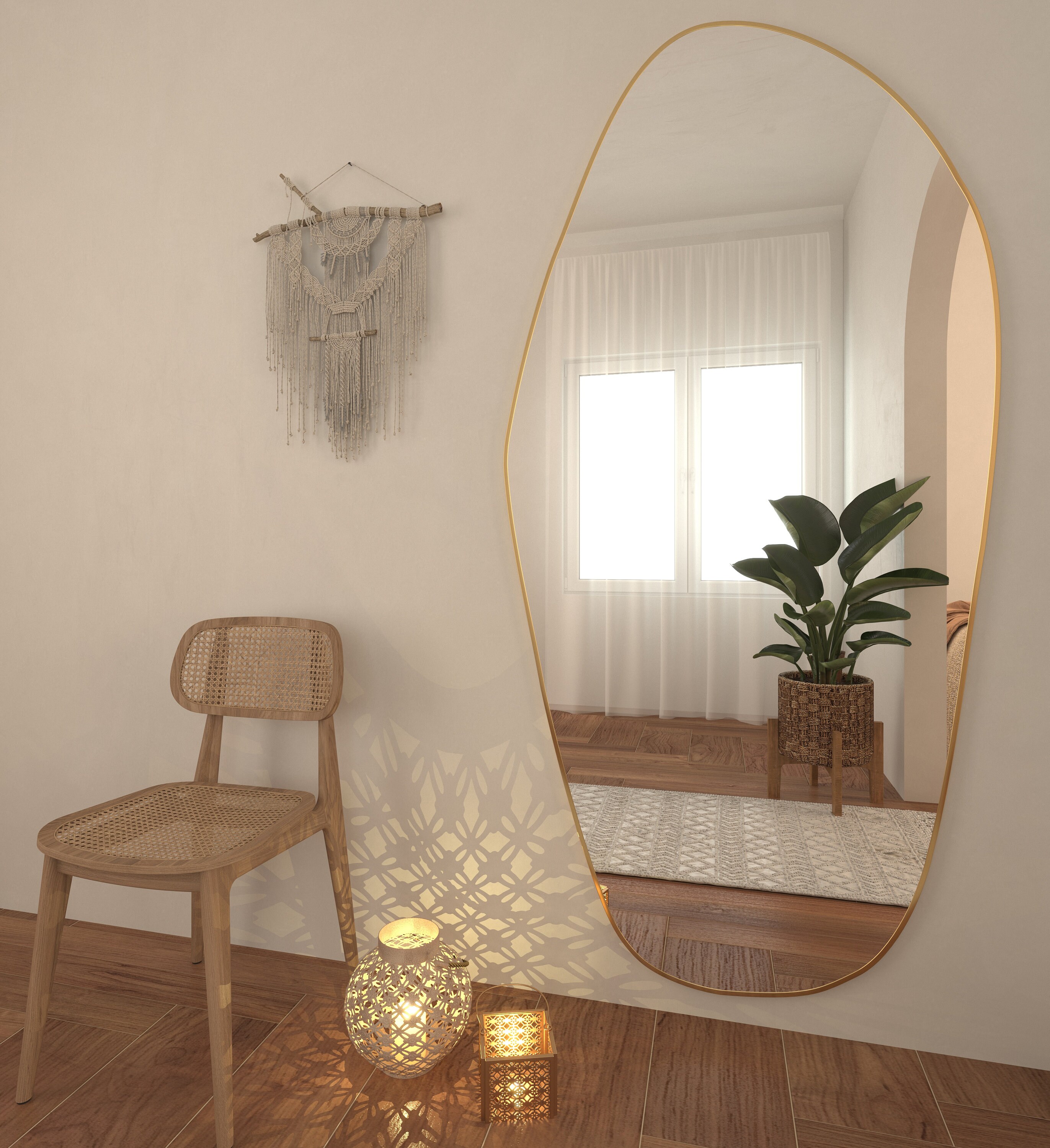 CERMIN ASYMMETRIC!!!!! Cermin dinding / Cermin estetik/ aesthetic ...