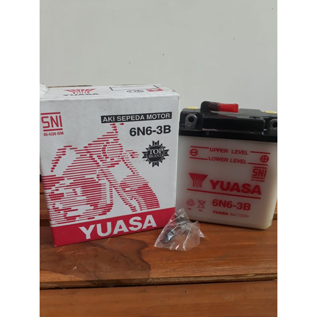 Aki motor yuasa 6N6 - 3B CB/CG /GL 100 | Lazada Indonesia