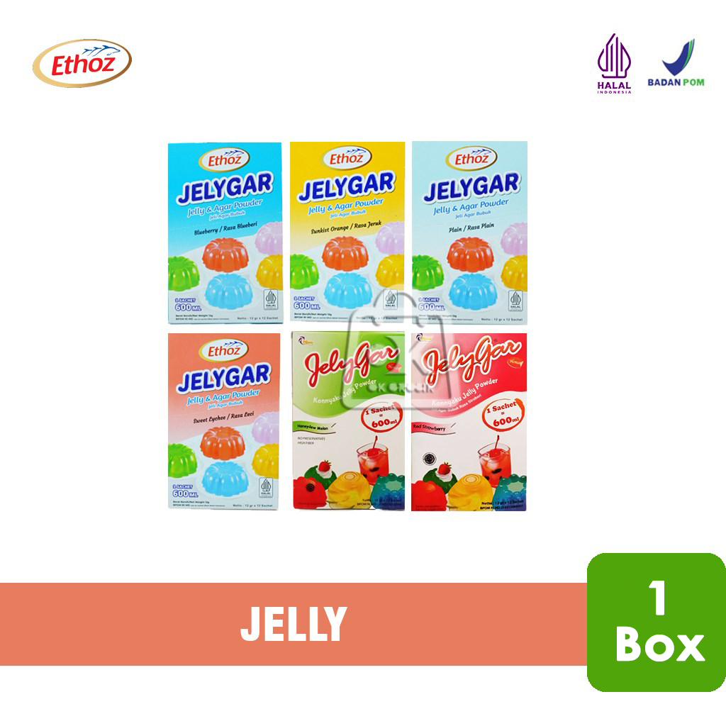 (1 Box) Jelly Powder Jelygar Ethoz /Jelly Agar Bubuk All Varian ...