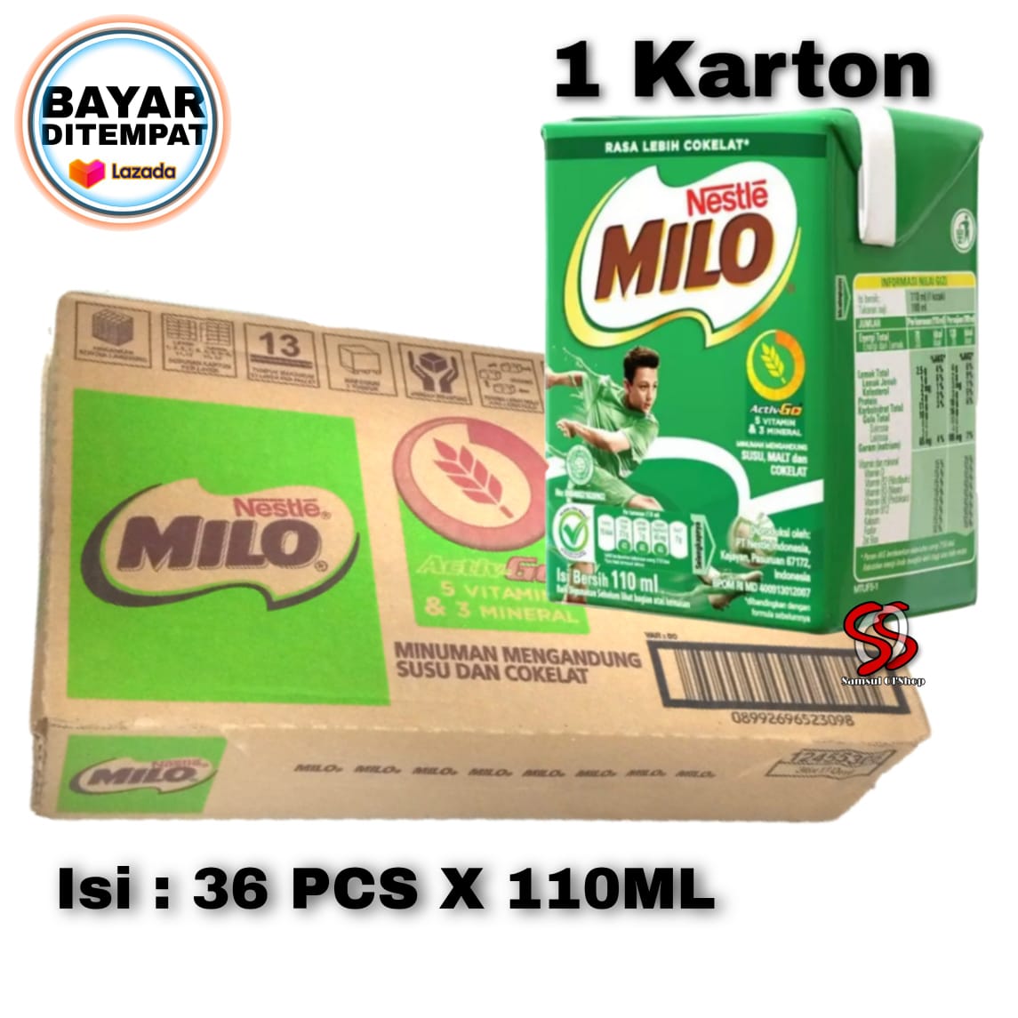 1 (satu dus) Milo Susu UHT 110 ml Rasa Cokelat Isi 36 Pcs | Lazada Indonesia