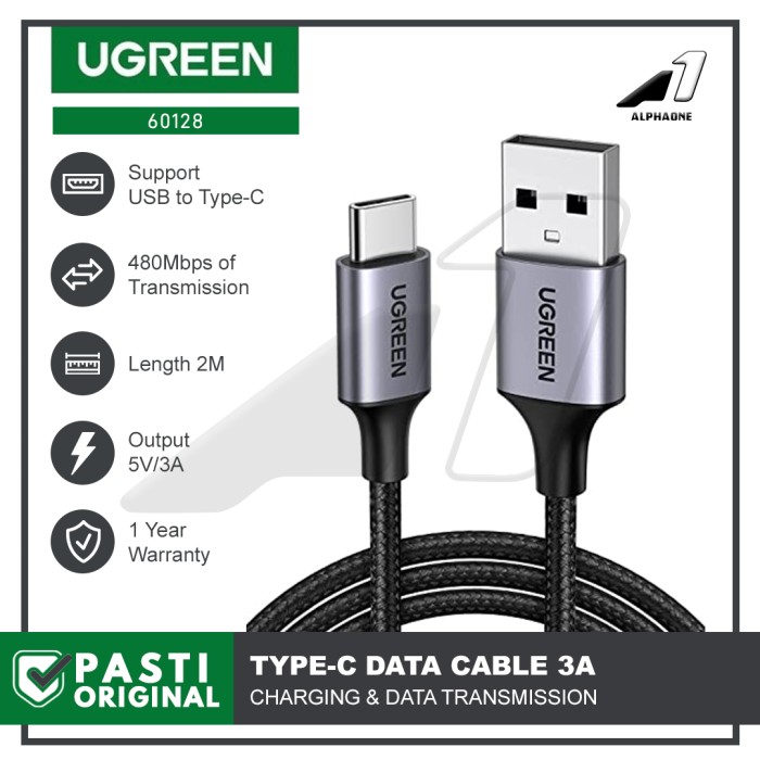 UGREEN Kabel Data USB Type C Charger Fast Charging Android 3A 60128 ...