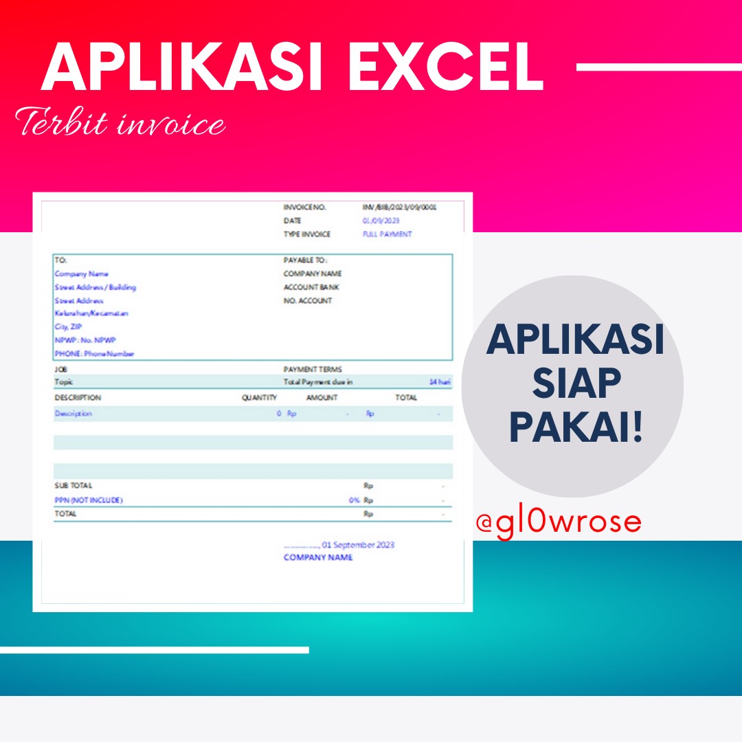 Terbit Invoice Otomatis dengan Formula Excel | Lazada Indonesia