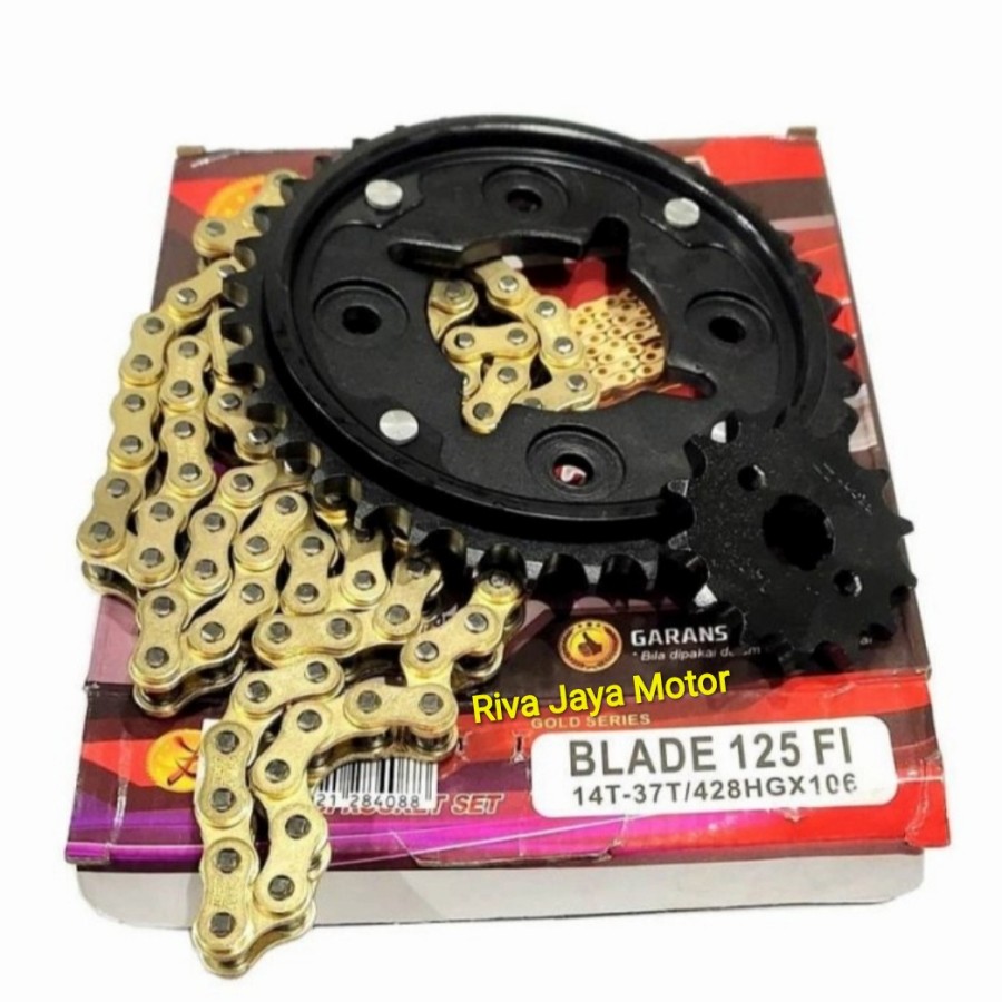 Gear Paket Gir Set + Rantai Gold Supra Fit New 40t 36T 38T Revo Lama ...