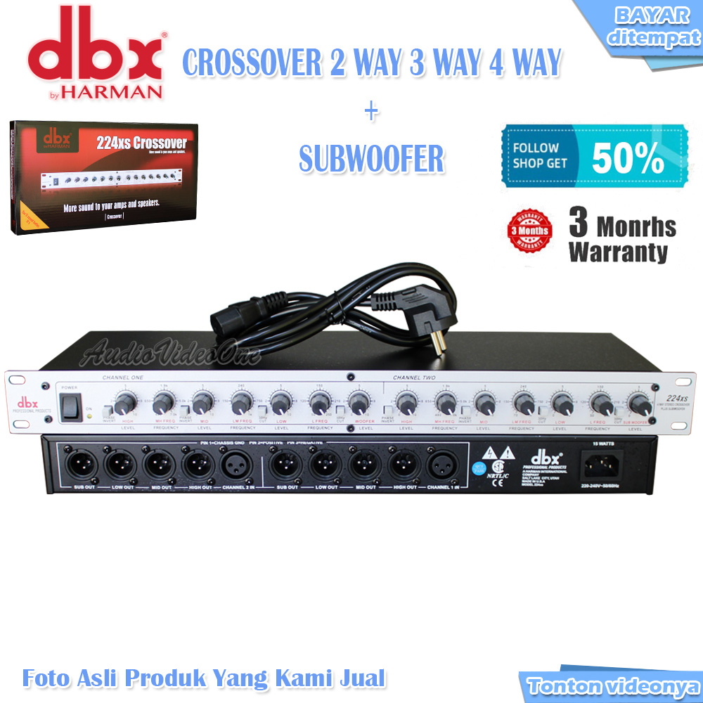 Crossover DBX 2 Way 3 Way 4 Way Plus Subwoofer Crosofer dbx 224xs 2 Chanel Krosofer Audio Sound ...