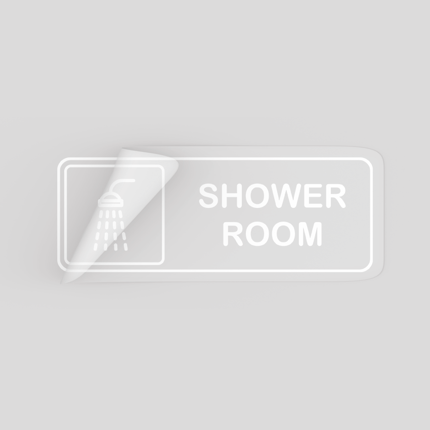 shower room sign sticker - shower icon sticker - stiker area mandi ...