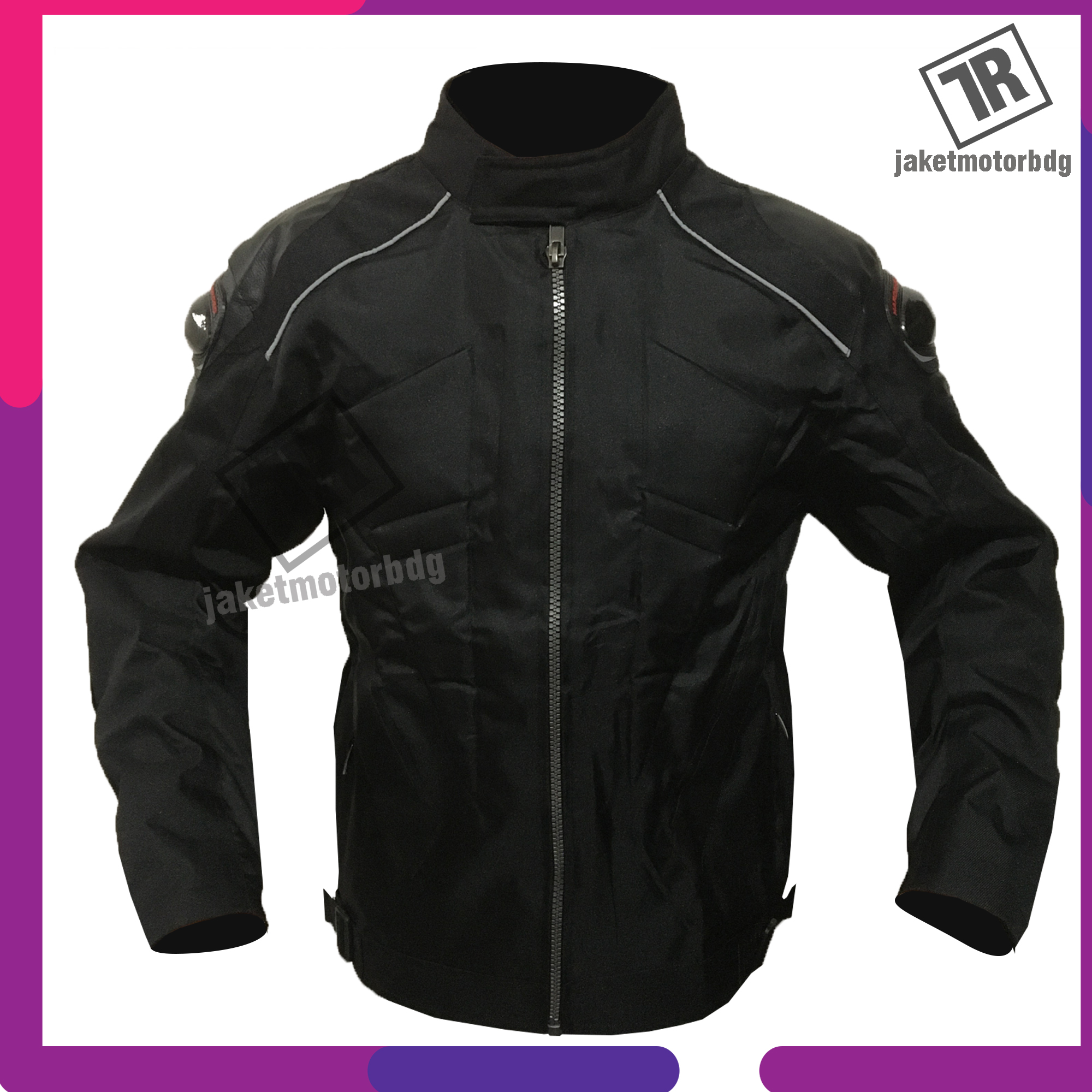 Jaket Motor Full Protektor Tahan Angin Hitam | Lazada Indonesia