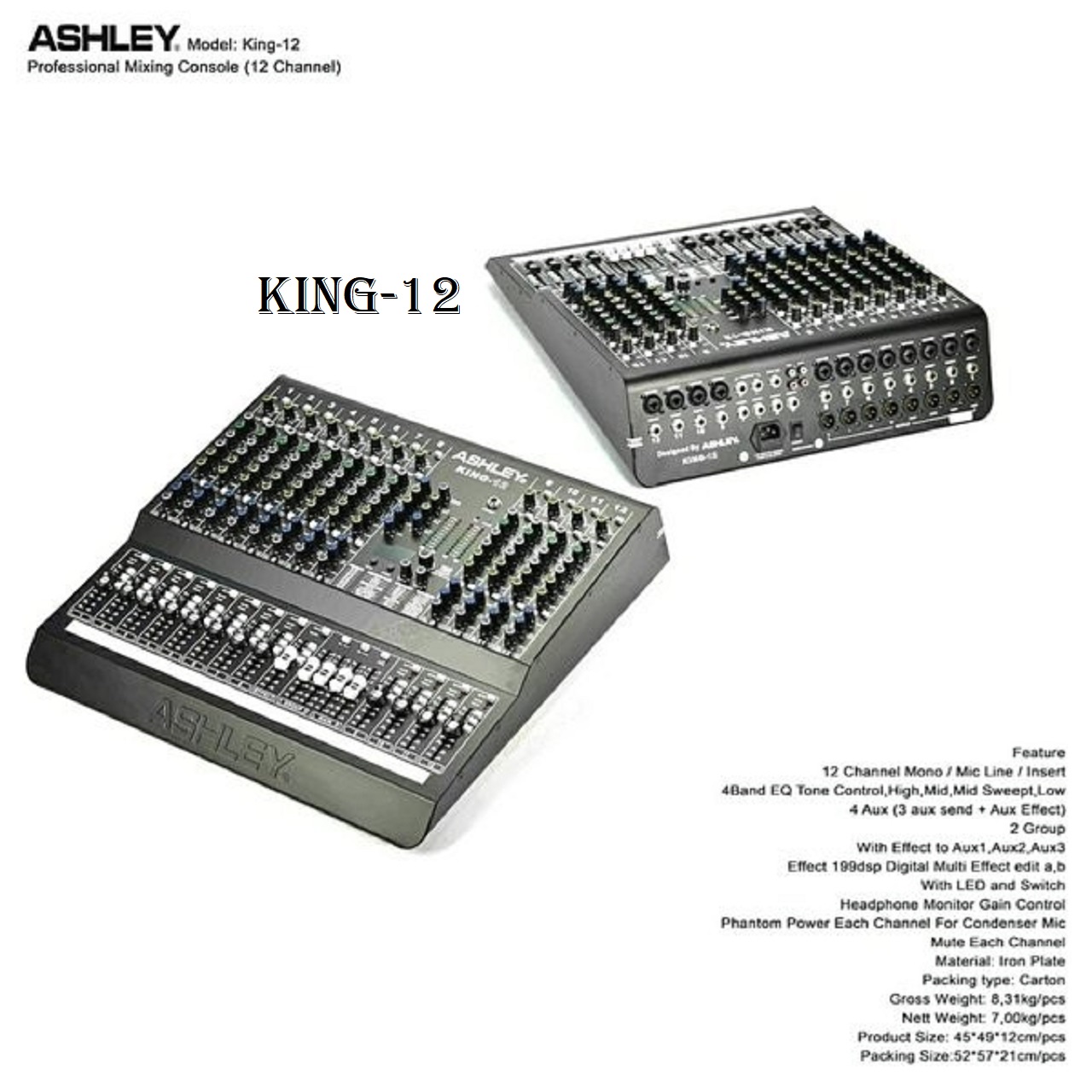 Mixer Ashley King 12 King12 12 Channel Original Ashley | Lazada Indonesia