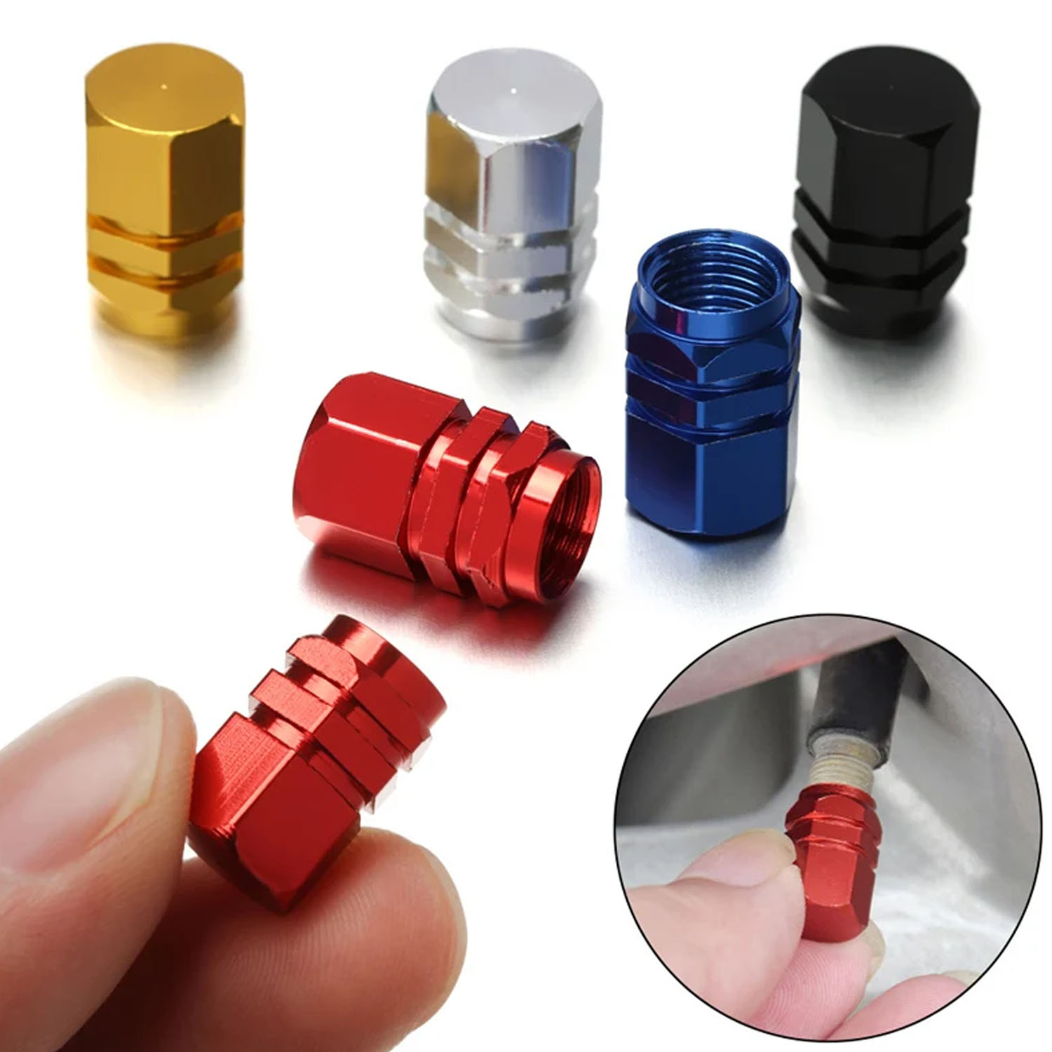 Tutup Pentil Ban Sepeda Motor Mobil Aluminium Tire Valve Cap LW7775 ...