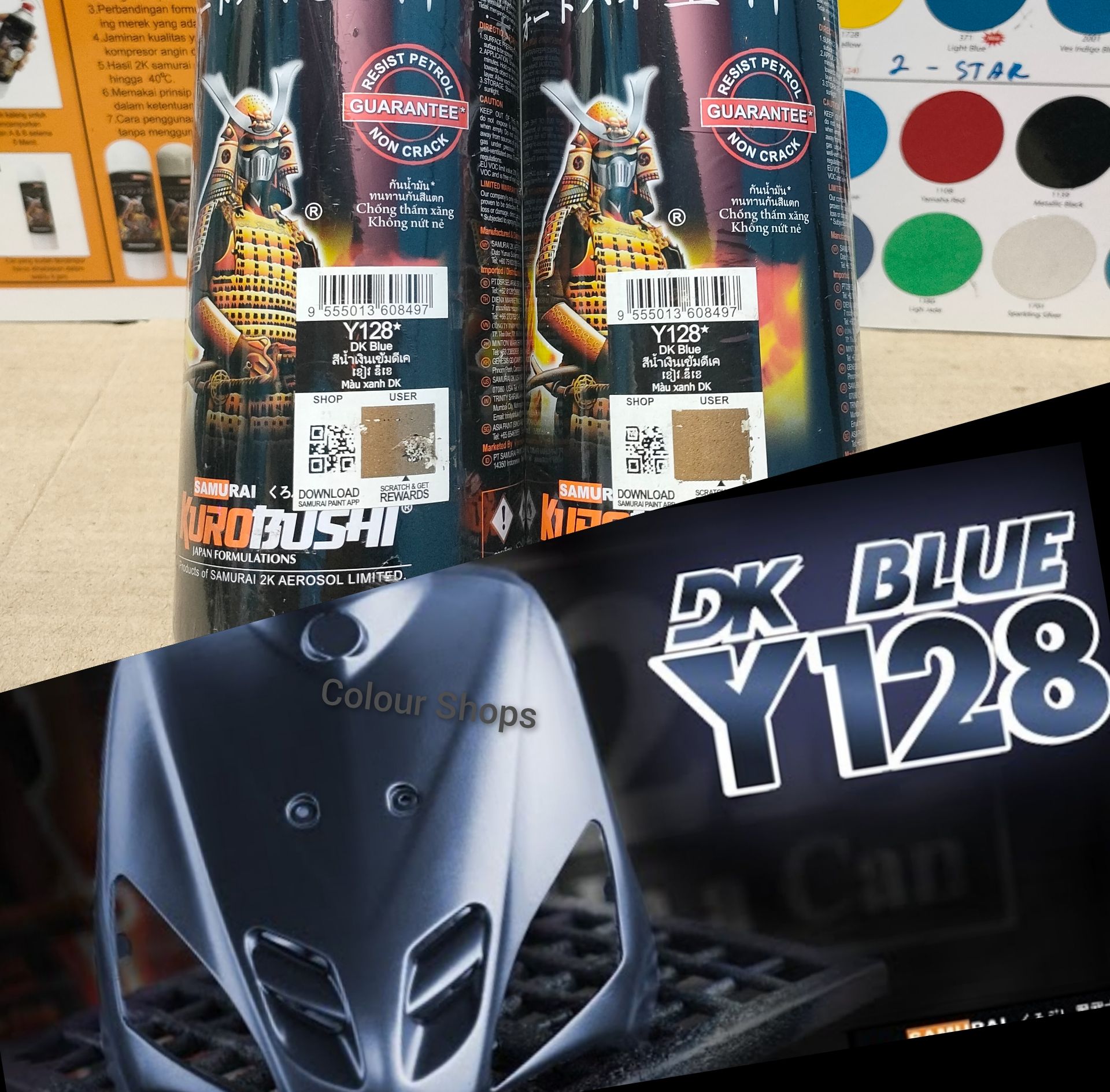 Pilok Pilox Cat Samurai Paint DK Blue Biru Y128 128 400ml Cat Semprot SamuraiPaint Kurobushi ...