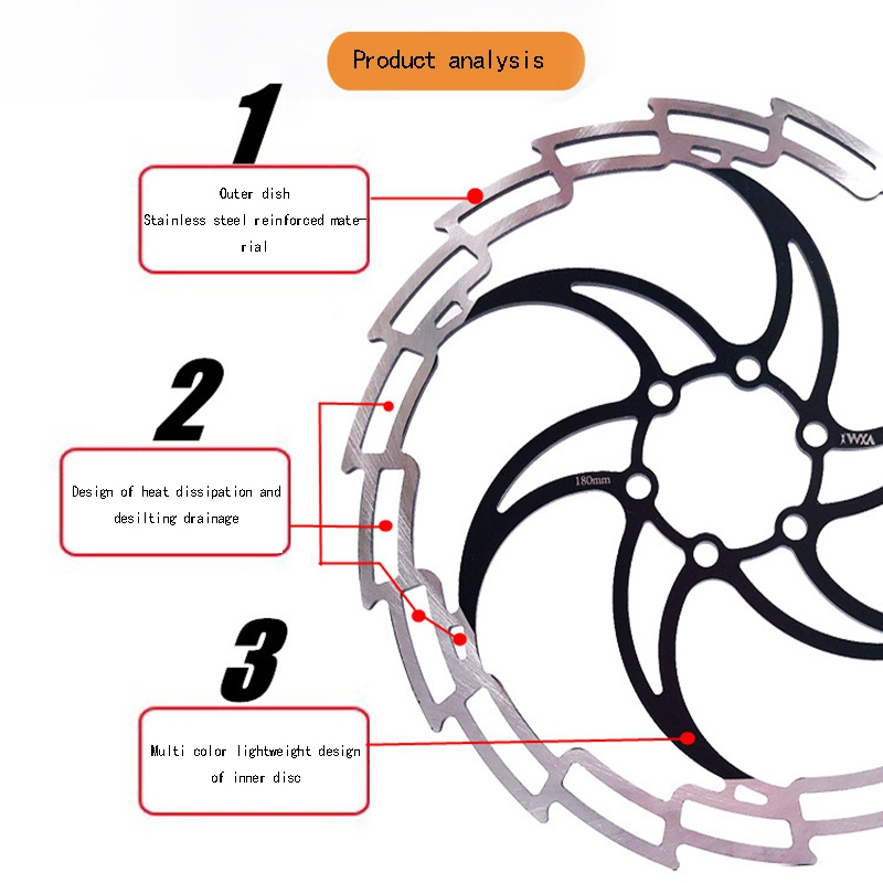 VXM Super-Light Bicycle Hydraulic Disc Brake Rotors MTB Road Racing ...