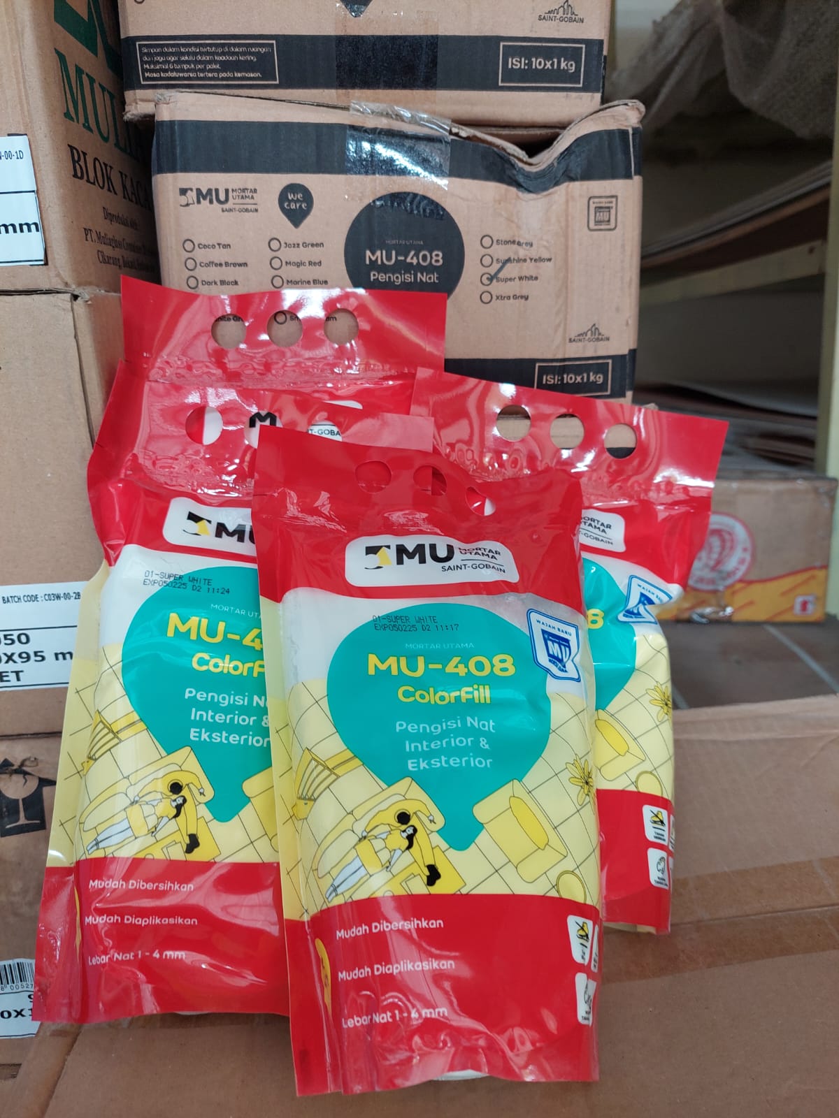 Mortar Utama MU-408 ColorFill Pengisi Nat Keramik 1Kg | Lazada Indonesia