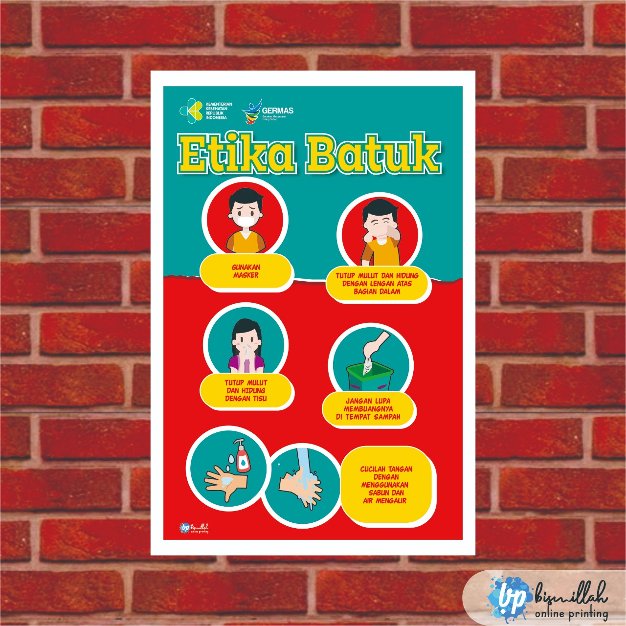Poster Kesehatan Etika Batuk | Lazada Indonesia