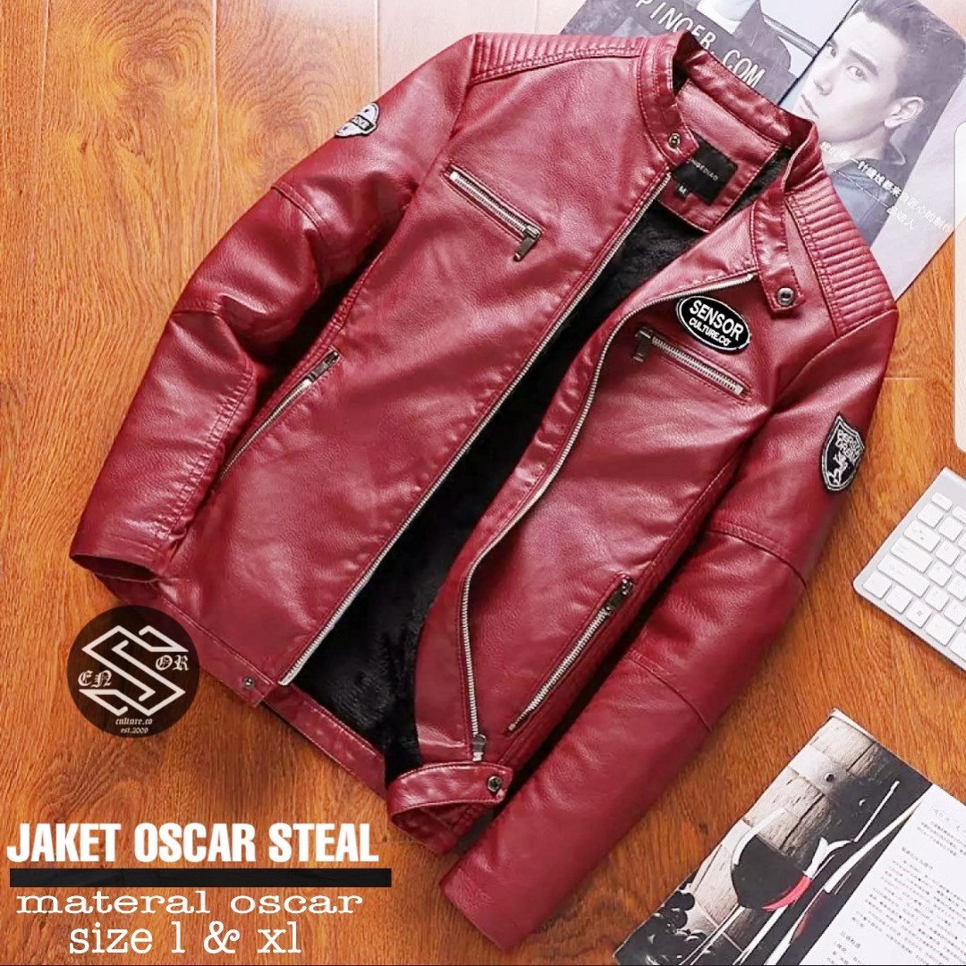Project - Jaket Oscar Steal - Jaket Semi Kulit Pria | Lazada Indonesia
