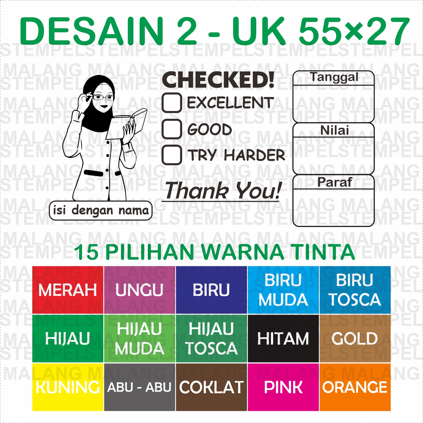 STEMPEL GURU | STEMPEL KOREKSI | STEMPEL CHECKED | STEMPEL OTOMATIS ...