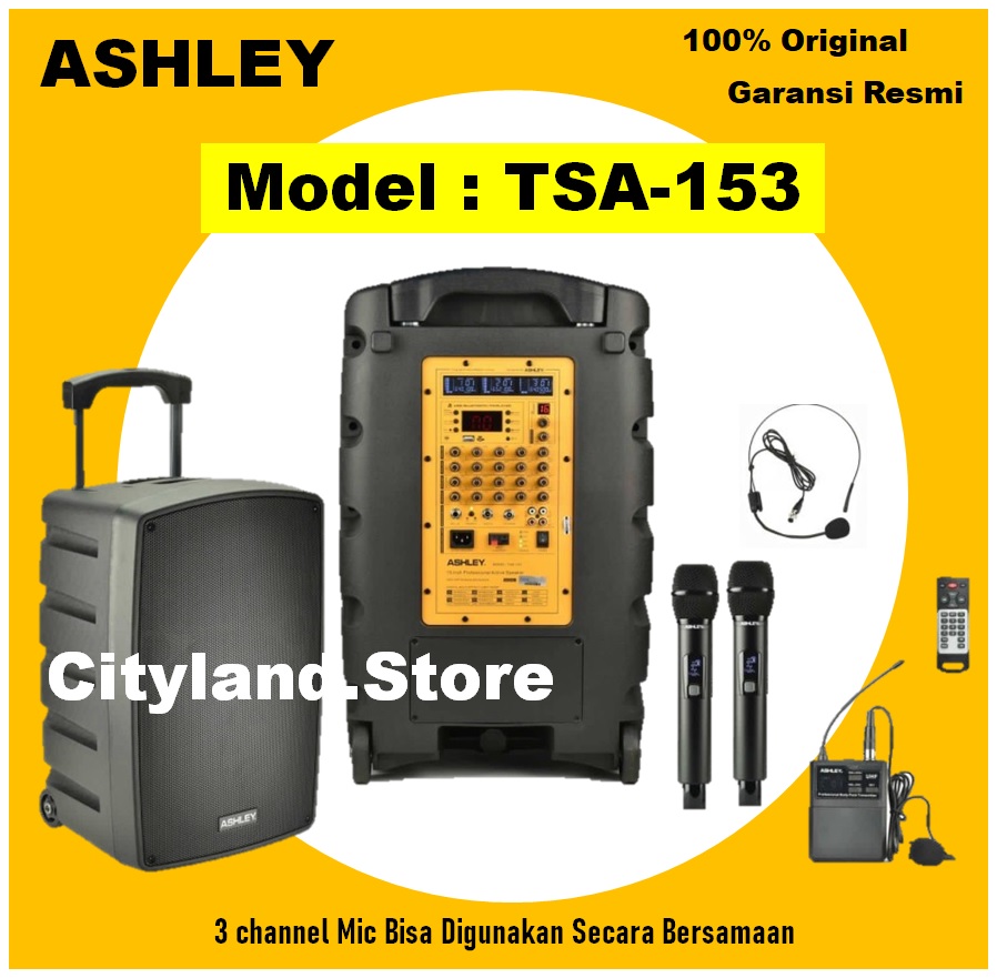 Speaker Portable Ashley TSA-153 Original 15 Inch | Lazada Indonesia