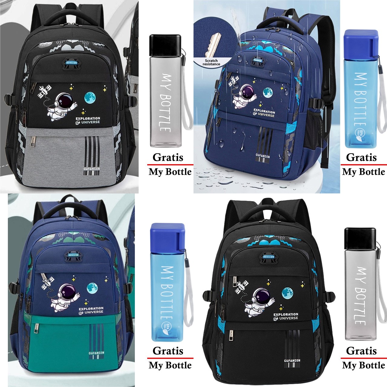 HB - TAS SEKOLAH BAHAN TEBAL ANTI AIR UNTUK ANAK COWOK - TAS RANSEL BERKUALITAS TINGGI ...