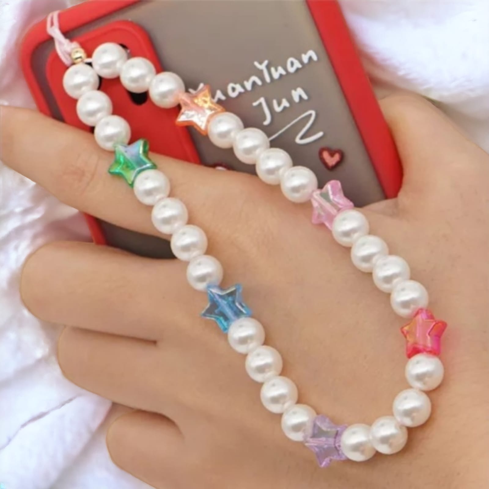 Tali gantungan hp manik manik lucu lanyard hp mutiara bintang | Lazada ...