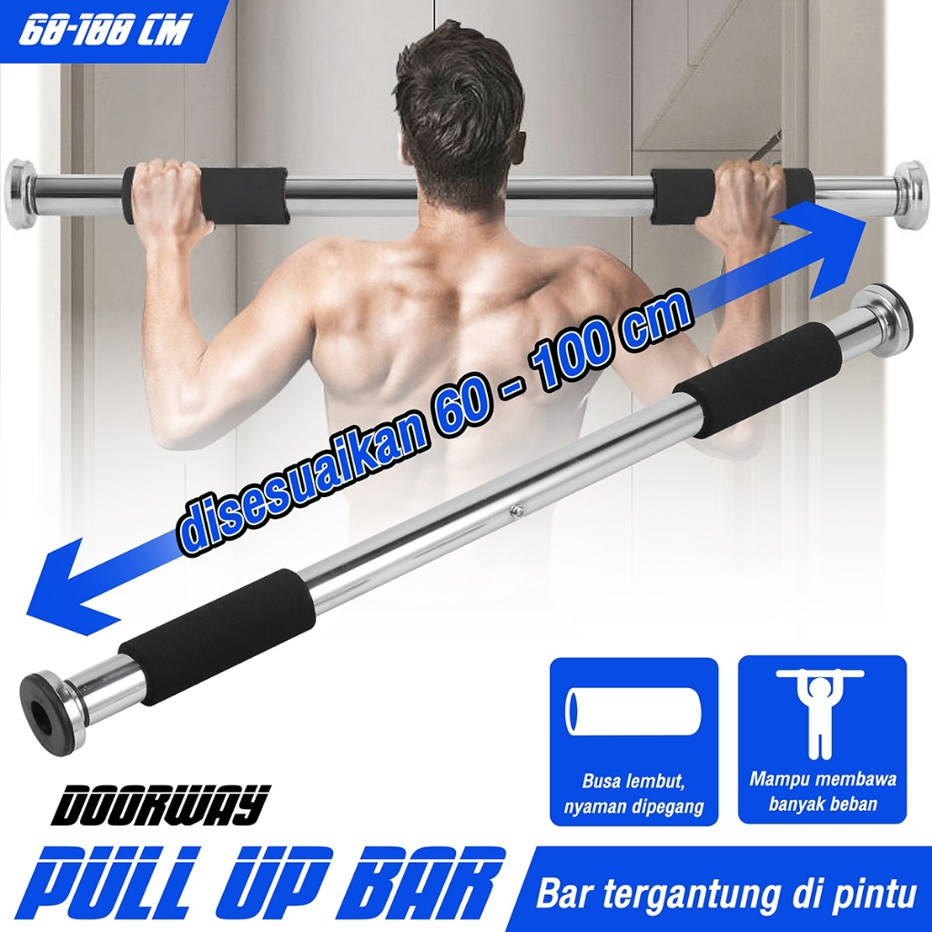 BG SPORT Pull Up Bar Tiang Chinning Up Door | Lazada Indonesia