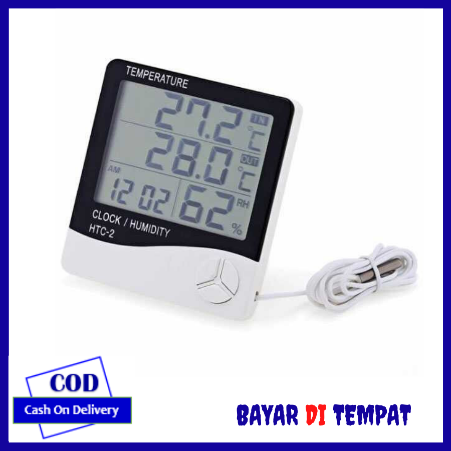 Termometer Temperature Udara / Pengukur Digital Suhu Ruangan / Pengukur ...