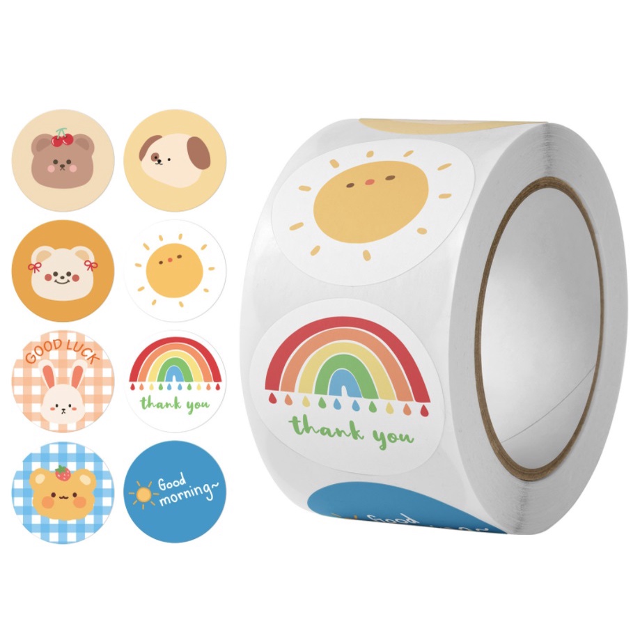 Sticker Label Thank You Stiker Decor Animasi Lucu 500pcs | Lazada Indonesia