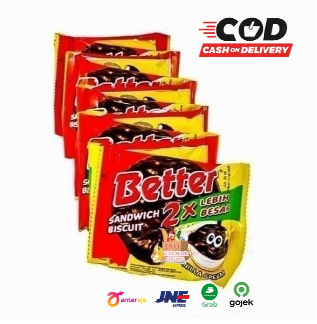 Biskuit Better Bigger Sandwich Biscuit 27gr isi 10 pack Biskuit Mayora ...