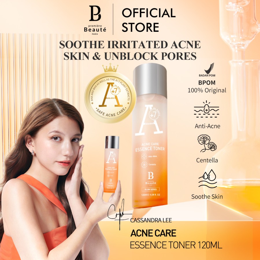 Premiere Beaute Glow Acne Care Essense Toner Salicylic Acid BHA AHA ...