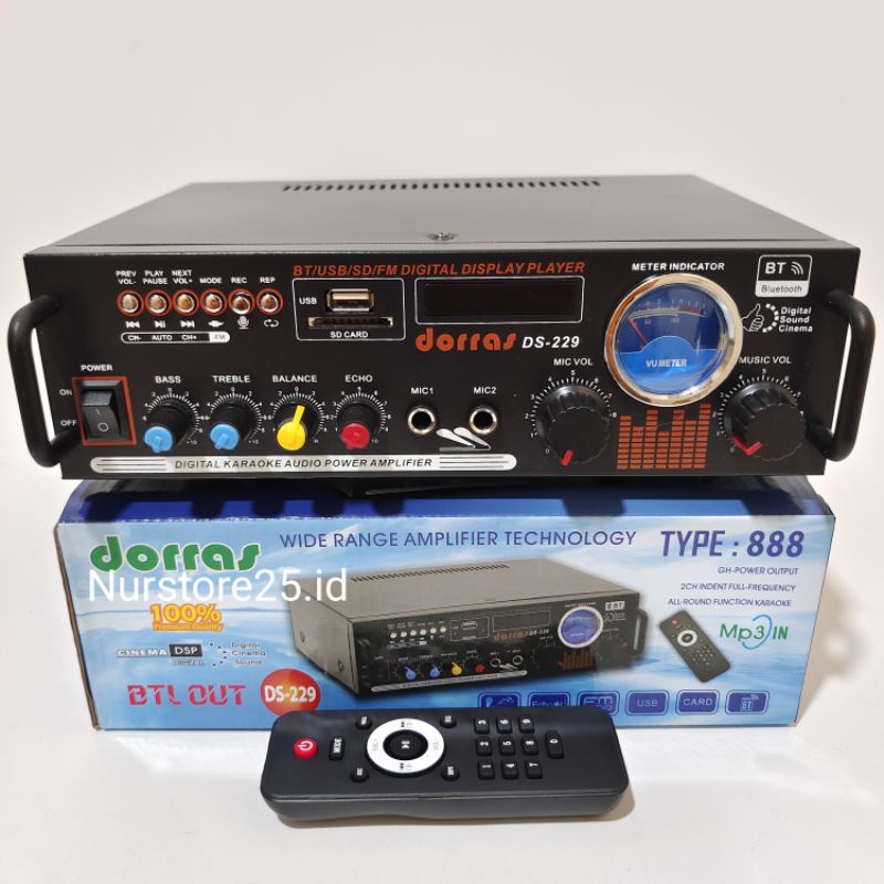Power Amplifier Bluetooth DORRAS DS-299 Karaoke Stereo + MP3 Player ...