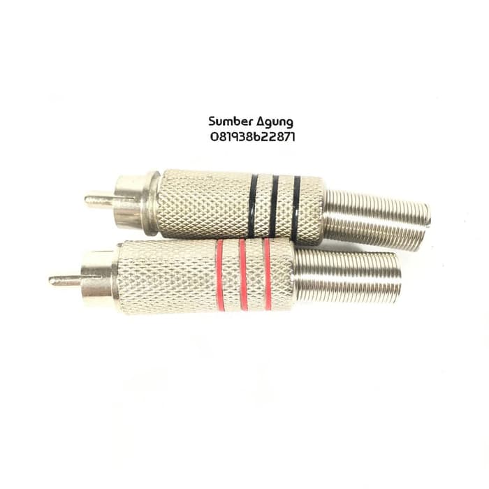 Jek RCA Besi Colokan Audio Video Berkulitas Sepasang Silver | Lazada ...