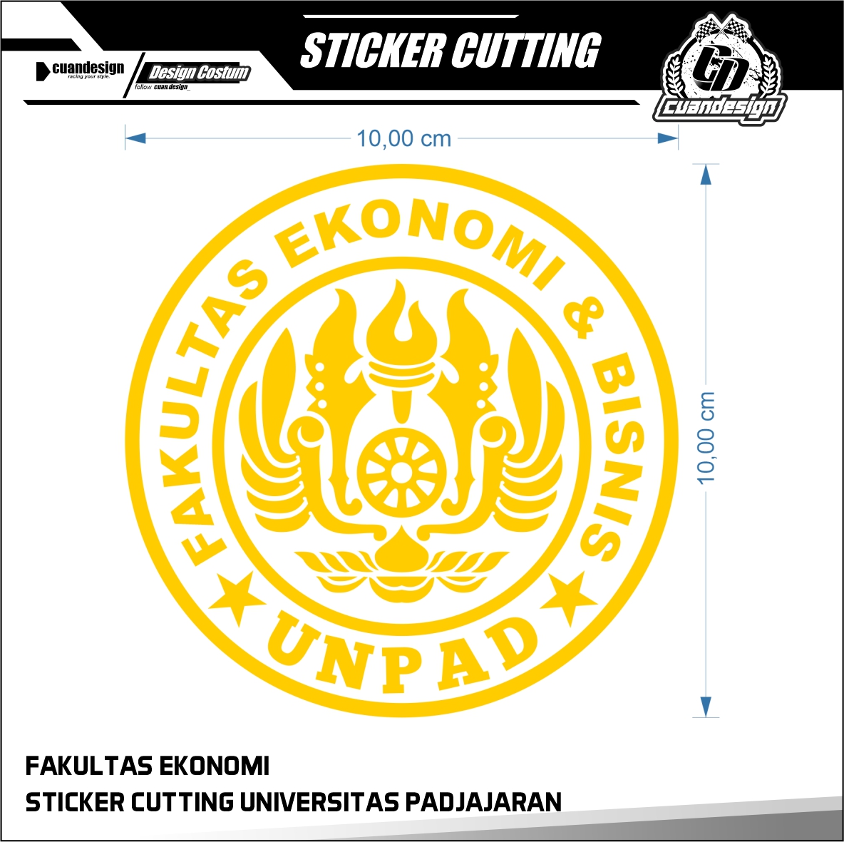 STIKER KAMPUS FAKULTAS EKONOMI BISNIS STICKER FEB UNPAD KACA MOBIL BUKU ...