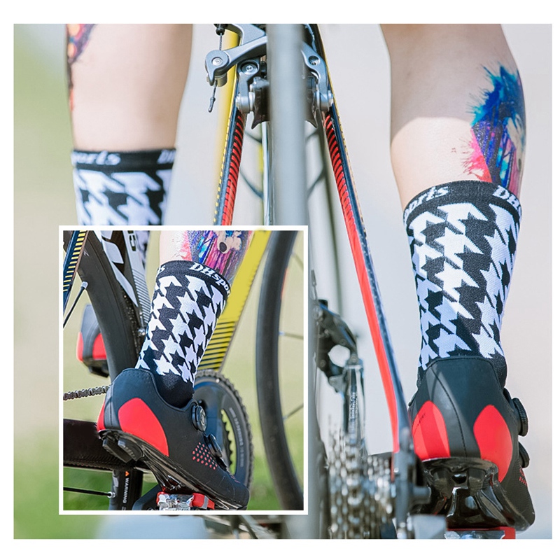 DH SPORTS Cycling Socks Best Professional Funky Breathable Wicking Road ...