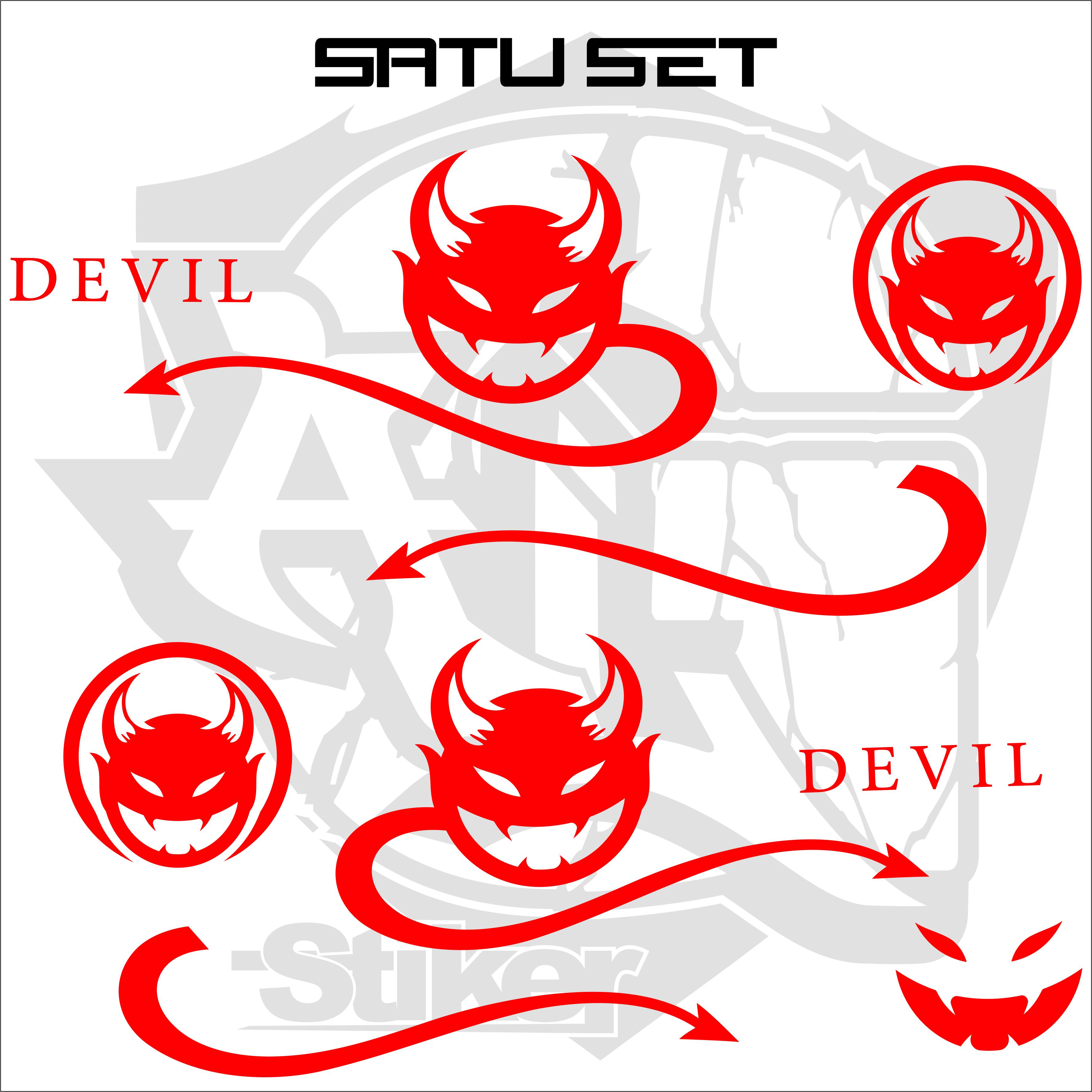 STIKER CUTTING/SC.187/STRIPING FAZZIO DEVIL/STIKER LOGO/STIKER LOGO ...