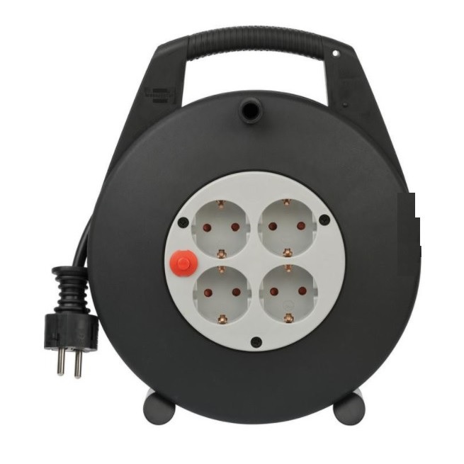 Kabel Listrik 1 rol 50 Meter Kabel Roll Gulungan Meteran 4 Colokan Listrik Stop Kontak Roll ...