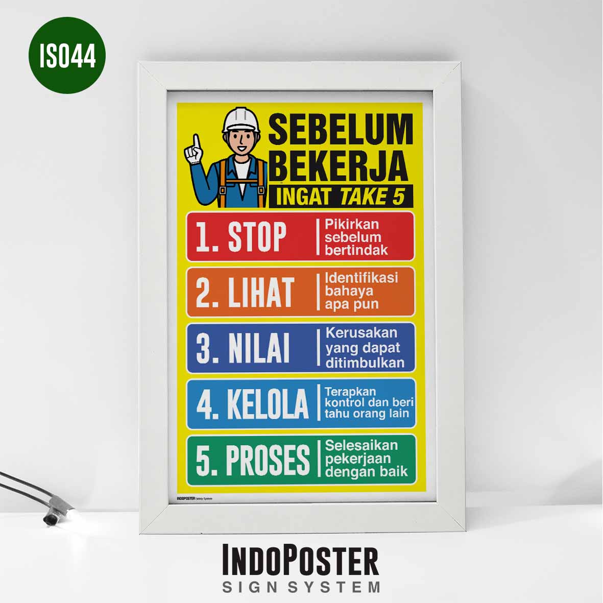 Poster K3 Safety Sebelum Bekerja Ingat Take 5 A2 60X40cm | Lazada Indonesia