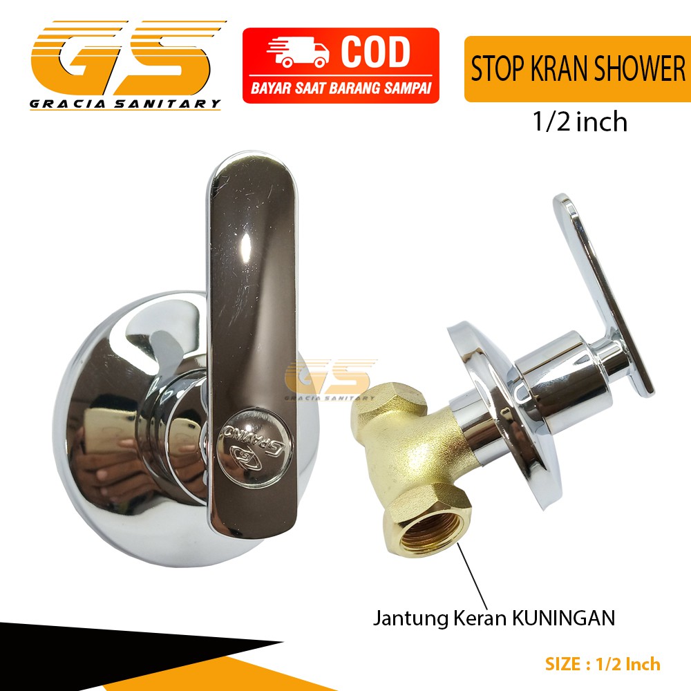 Stop kran shower tanam kran dinding kran 1/2 inch keran air 1098 ...
