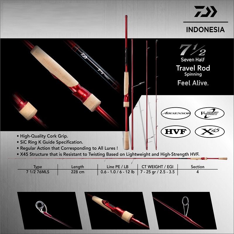 Travel Rod Daiwa Seven Half Model Spinning | Lazada Indonesia