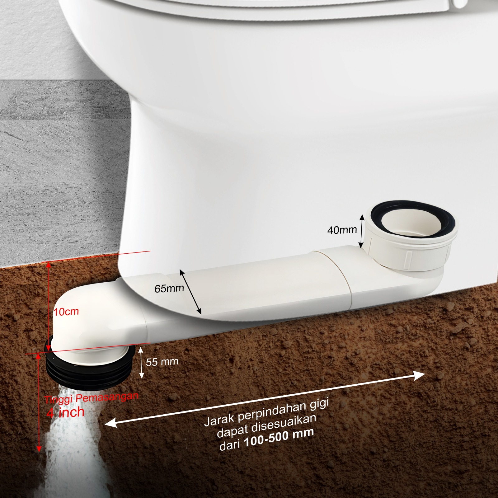 Shifter Toilet Aksesoris Toilet Duduk Pipa Pembuangan Kloset | Lazada ...