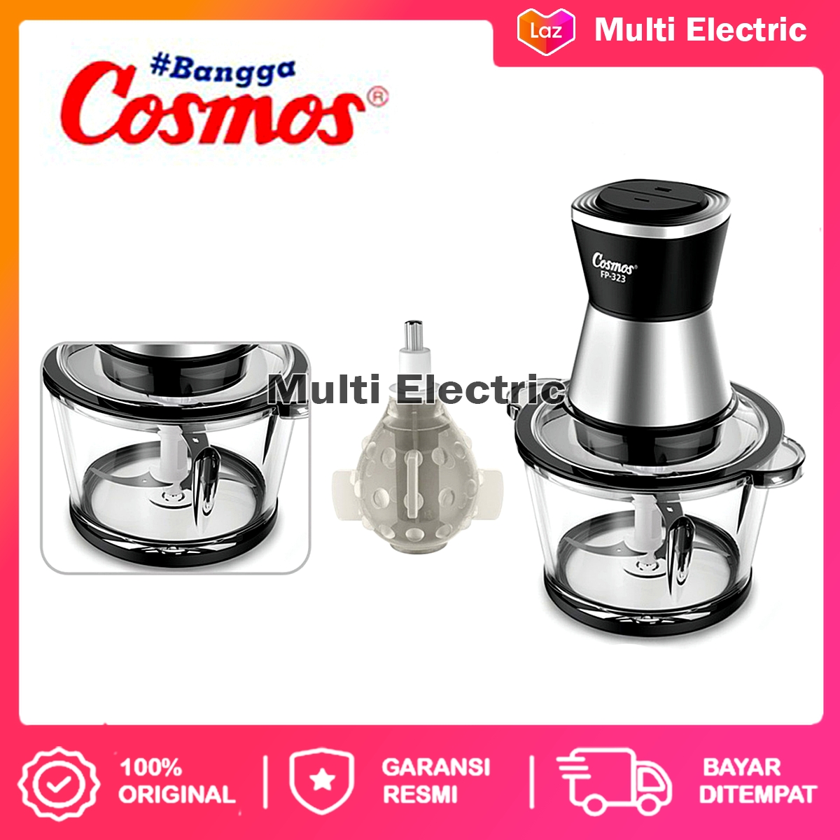 COSMOS CHOPPER / FOOD PROCESSOR FP32 / FP 323 / FP-32 + PENGUPAS BAWANG ...
